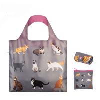 China Handled Style REPT Dog's Woof Polyester Fabric Beach Bags Animal Folding Shopping Bag for sale