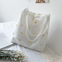 China OEM/ODM Accepted Custom Logo Direct Embroidered Medium Size Shopping Cotton Tote Bag for sale