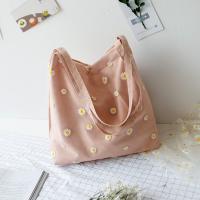 China OEM/ODM Accepted Custom Logo Direct Embroidered Medium Size Shopping Cotton Tote Bag for sale