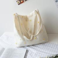 China OEM/ODM Accepted Custom Logo Direct Embroidered Medium Size Shopping Cotton Tote Bag for sale