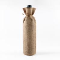China Jute Wine Bottle Covers with Drawstrings Reusable Wine Gift Bags in Customized Color for sale