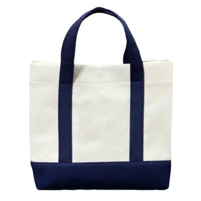 China Reusable Eco Blank Line Tote Canvas Shopping Bag with Customized Logo and Custom Logo for sale
