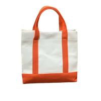 China Reusable Eco Blank Line Tote Canvas Shopping Bag with Customized Logo and Custom Logo for sale