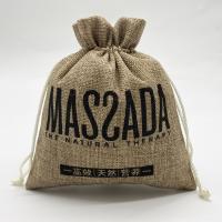 China Custom Logo Jute Drawstring Pouch for Daily School Life Essentials and Organization for sale