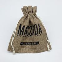 China Custom Logo Jute Drawstring Pouch for Daily School Life Essentials and Organization for sale