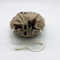 China Custom Logo Jute Drawstring Pouch for Daily School Life Essentials and Organization for sale