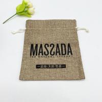 China Custom Logo Jute Drawstring Pouch for Daily School Life Essentials and Organization for sale