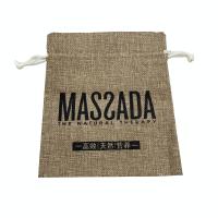 China Custom Logo Jute Drawstring Pouch for Daily School Life Essentials and Organization for sale