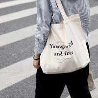 China Customized Color Cotton Canvas Tote Bags with Handled Style and Printed Company Logo for sale