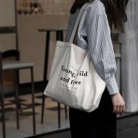 China Customized Color Cotton Canvas Tote Bags with Handled Style and Printed Company Logo for sale