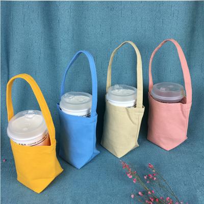 China Customized Logo Daily School Life Reusable Coffee Drink Carrier Cup Holder Carrier Tote Bag for sale