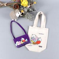 China Personalized Mini Coffee Milk Cup Holder Canvas Drink Carrier Tote Bag Customized Logo for sale