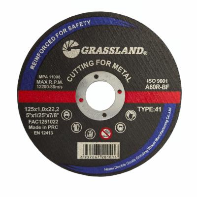 China GRASSLAND Metal Grinding Discs 125mm X 1mm X 22.2mm for Precise Vibration-Free Cutting for sale