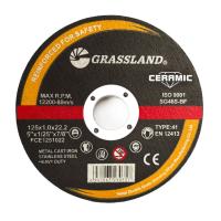 China Grassland 125X1X22.2mm  ceramic grain cutting dsic  this wheel delivers an exceptionally fast cut rate and unparalleled durability, offering the lowest cost per cut in the market. for sale