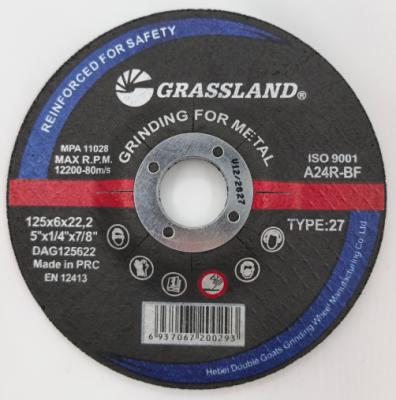 China Metal Grinding Discs 125mm Diameter Resin Bonded Grinding Wheels for Cutting of Steel Stainless and Thin Wall Metal Profiles for sale