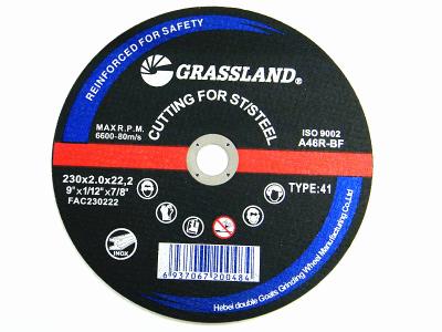 China Reinforced 9 Inch 230mmX1.9mm Straight Abrasive Metal Cutting Discs for sale