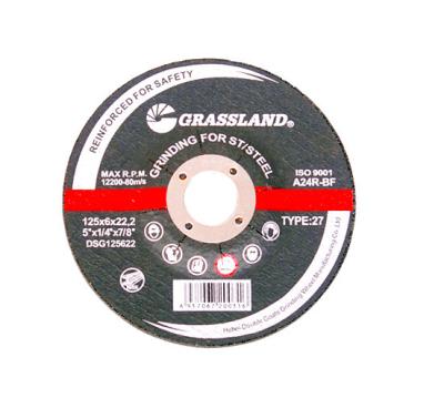 China Grassland 125X6mm Stainless Steel Grinding Cut Off Wheels for sale
