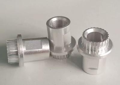 China 2A12 6061 Aluminium Turning Parts Connector With Knurled Head for sale