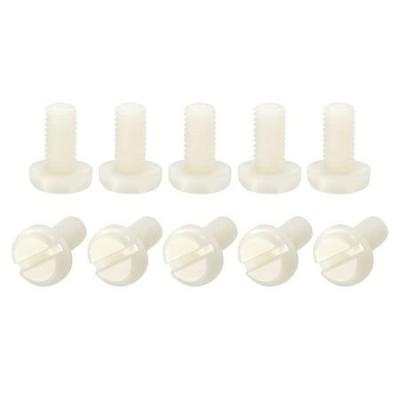 China Nylon Machine Screws, M6x12mm Slotted Pan Head Fasteners Bolts for sale