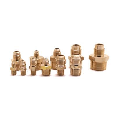 China Brass Fitting External Wire Flare Air Conditioning Copper Pipe Threaded Interface for sale
