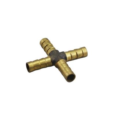 China Pneumatic Hydraulic Brass Female Male Straight Cross X Y T Shape Pipe Adapter Hose Barb Fitting for sale