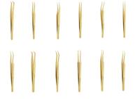 China Anit-Static Tweezers, Precision Black DIY Tweezers For Nail Art And Fiber Tip Eyelash Extensions Beauty Tools for sale