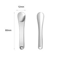 China Custom Metal Spatula Face Cream Mask Mixing Spoon Cosmetic Spatulas Makeup Spoon for sale