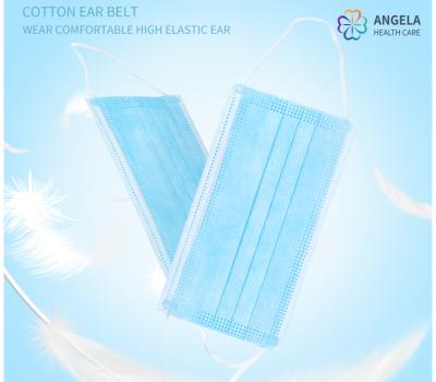 China Hot Selling Blue Melt Blown Nonwoven Disposable Face mask Surgical Disposable Face Mask for sale