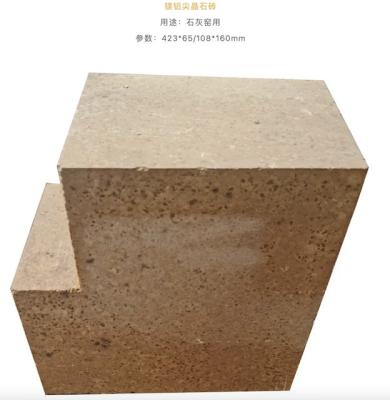 China Sintered Fused Alumina Magnesia Spinel Refractory Cement Rotary Kiln Bricks for sale