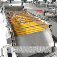 China Automatic Fruit Pulper SUS304 Stainless Steel 1-10T/H Soft Brush Washer for sale