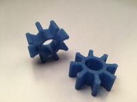 China Blue Color Molded Rubber Parts , Special Shape Silicone Rubber Parts For Machine for sale