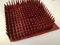 China Red Color Molding Silicone Rubber Parts Simple Structure For Limited Spaces for sale
