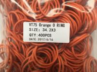 China Versatile Orange Color Rubber O Rings , Hydraulic O Rings Seals Prevent Fluid Leakage for sale