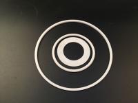 China Customized PTFE High Temperature Rubber Gasket White Colour For Heavy Machinery for sale