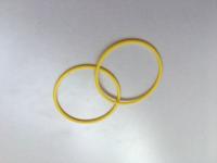 China Light Weight Yellow Industrial O Rings , Hydraulic Fluids Thin Rubber O Rings for sale