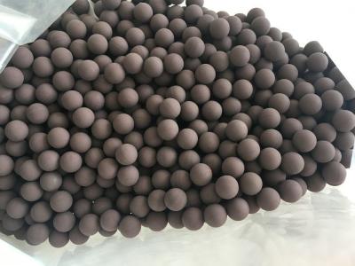 China Brown Color Matte High Bounce Rubber Ball Neoprene Material Chemical Resistant for sale