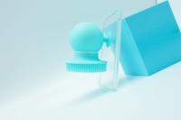 China Bpa Free Shower Green Silicone Exfoliating Body Brush Molded Rubber Parts for sale