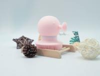 China Shower Octopus Shape Silicone Body Exfoliator Pink for sale