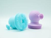 China Exfoliating Soft Purple Bpa Free Silicone Scrubber Body Molded Rubber Parts for sale