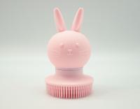 China Pink Adults Silicone Shower Scrubber Molded Rubber Parts for sale