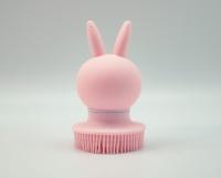 China Pink Adults Silicone Shower Scrubber Molded Rubber Parts for sale