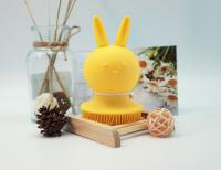 China Yellow Soap Dispenser Silicone Loofah Rabbit Shaped for sale