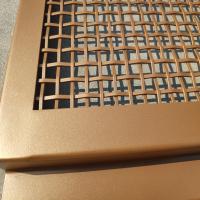 China Frame Antique Brass Crimped Woven Wire Mesh Decorative Metal For Architecture for sale