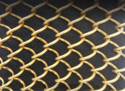 China 1.5mm Chain Link Fly Screen Decorative Aluminum Wire Mesh Metal Fabric Drapery for sale