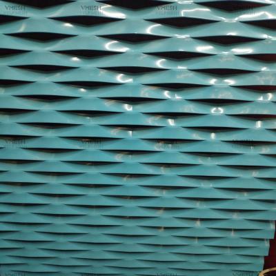 China Exterior Wall 4x8 Feet Aluminum Expanded Mesh Sheet  Powder Coated Rustproof for sale