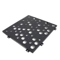 China Black Aluminum Perforated Metal Plate for Curtain Wall 1.8mm for sale