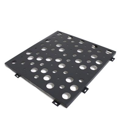 China Black Aluminum Perforated Metal Plate for Curtain Wall 1.8mm for sale