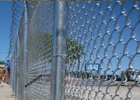 China Diamond PVC Coated / Galvanized Chain Link Wire Mesh Fence For Sports Playground for sale