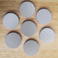 China Metal Porous 50um 100um 150um Multilayer Coffee Sintered Filter Disc for sale