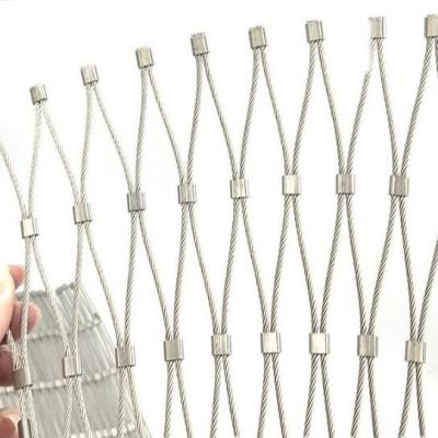 China Stainless Steel Wire Rope Mesh SS304/316 for Zoo Safety Fencing for sale